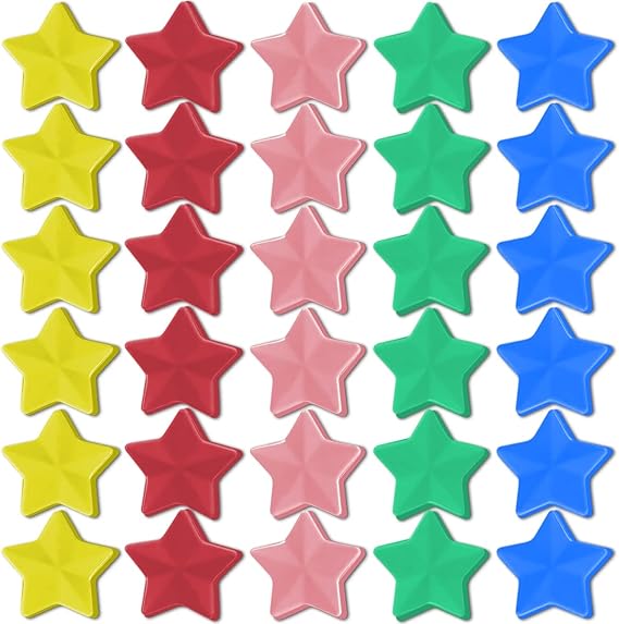Amazon.com: Qualsen Fridge Magnet 30 Pack, Star Cute Magnets Heavy Duty ...
