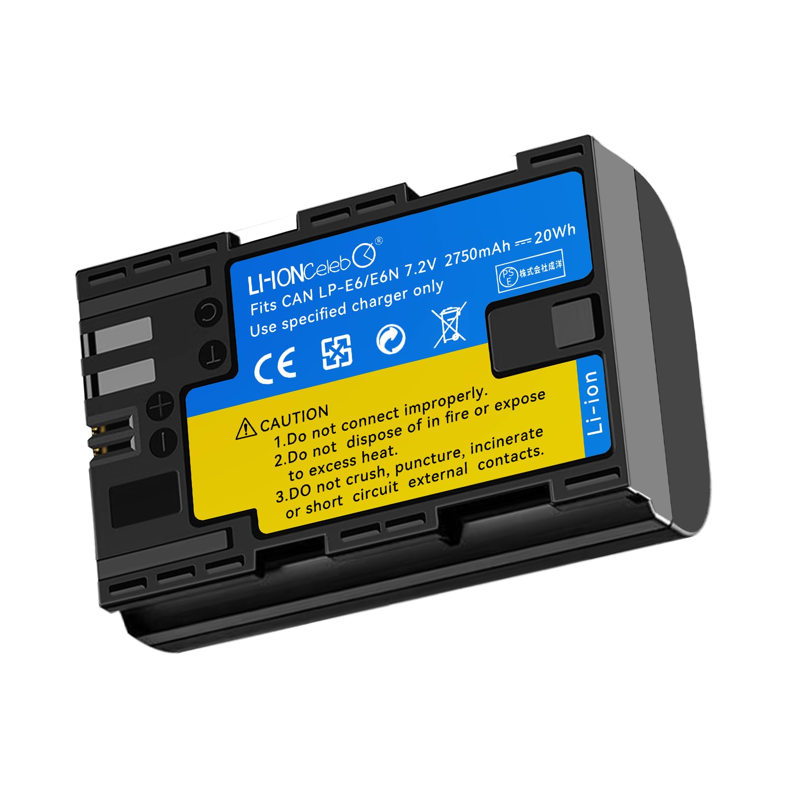 Amazon | 【Li-ion Celeb】 最新ICチップ搭載Canon対応 LP-E6 LP-E6N LP-E6NH 互換 バッテリー ...