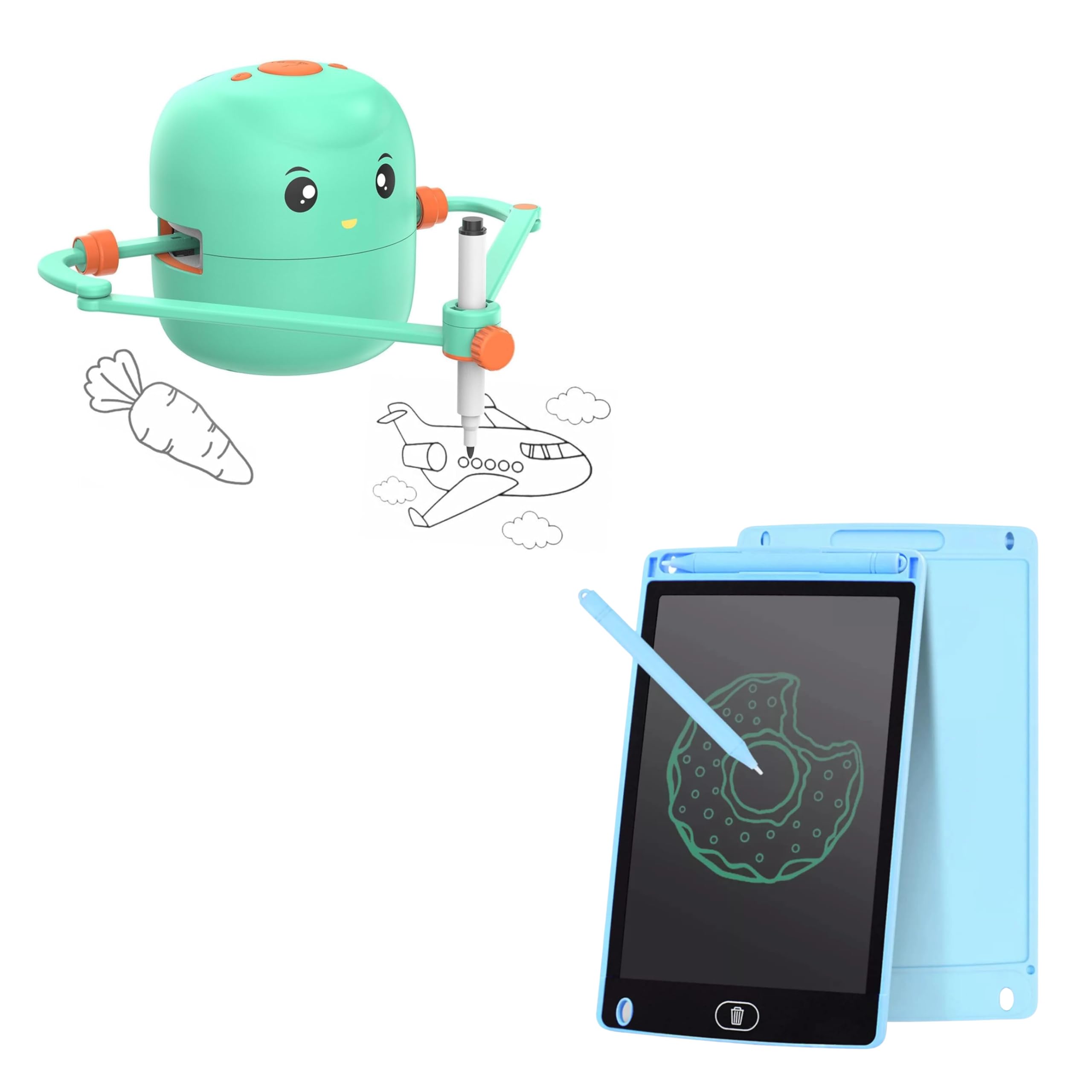 Drumstone (𝗖𝗼𝗺𝗯𝗼 Interactive Drawing Robot Artist Toy & LCD Writing ...