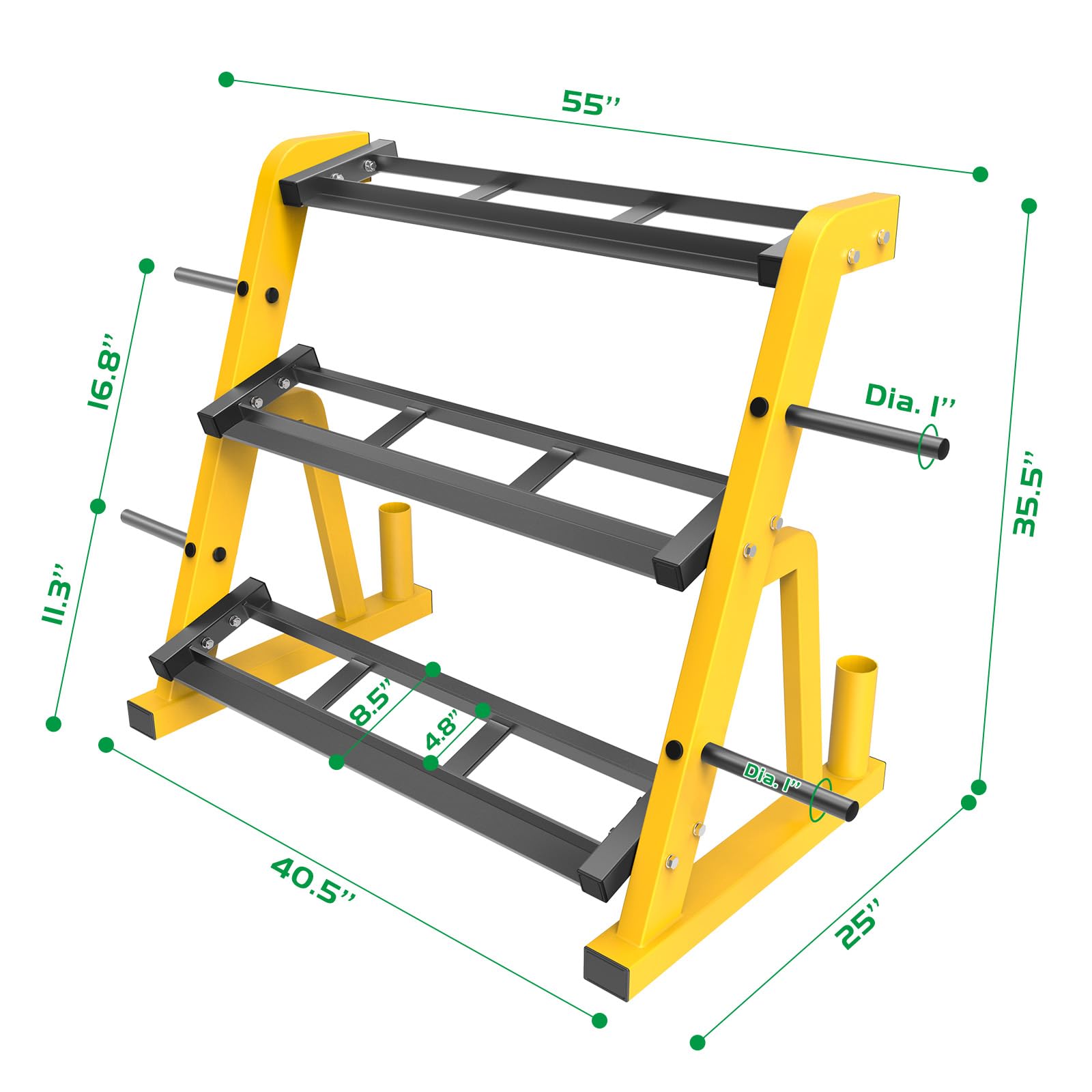 Snapklik.com : " Heavy Duty 3 Tier Dumbbell Rack Multifunctional ...