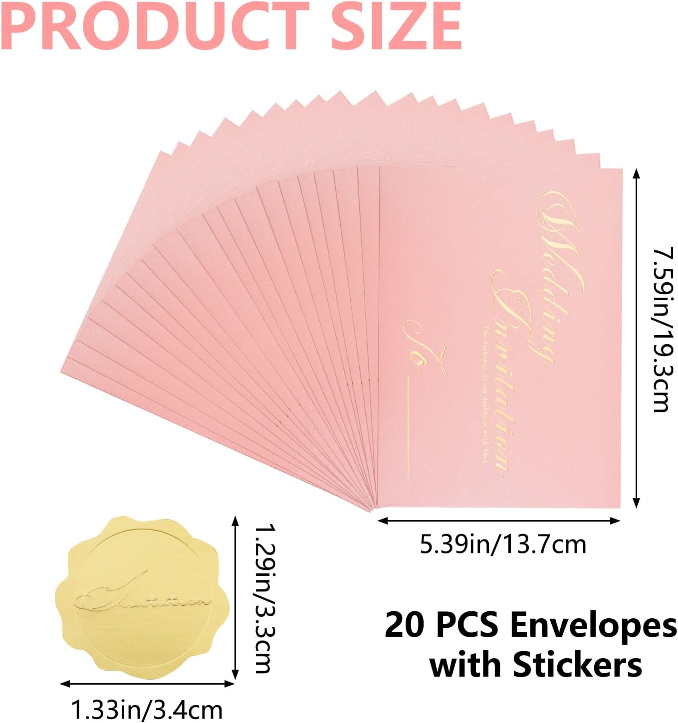URROMA Wedding Invitation Envelopes, 20 Pcs Invitation Envelopes with ...