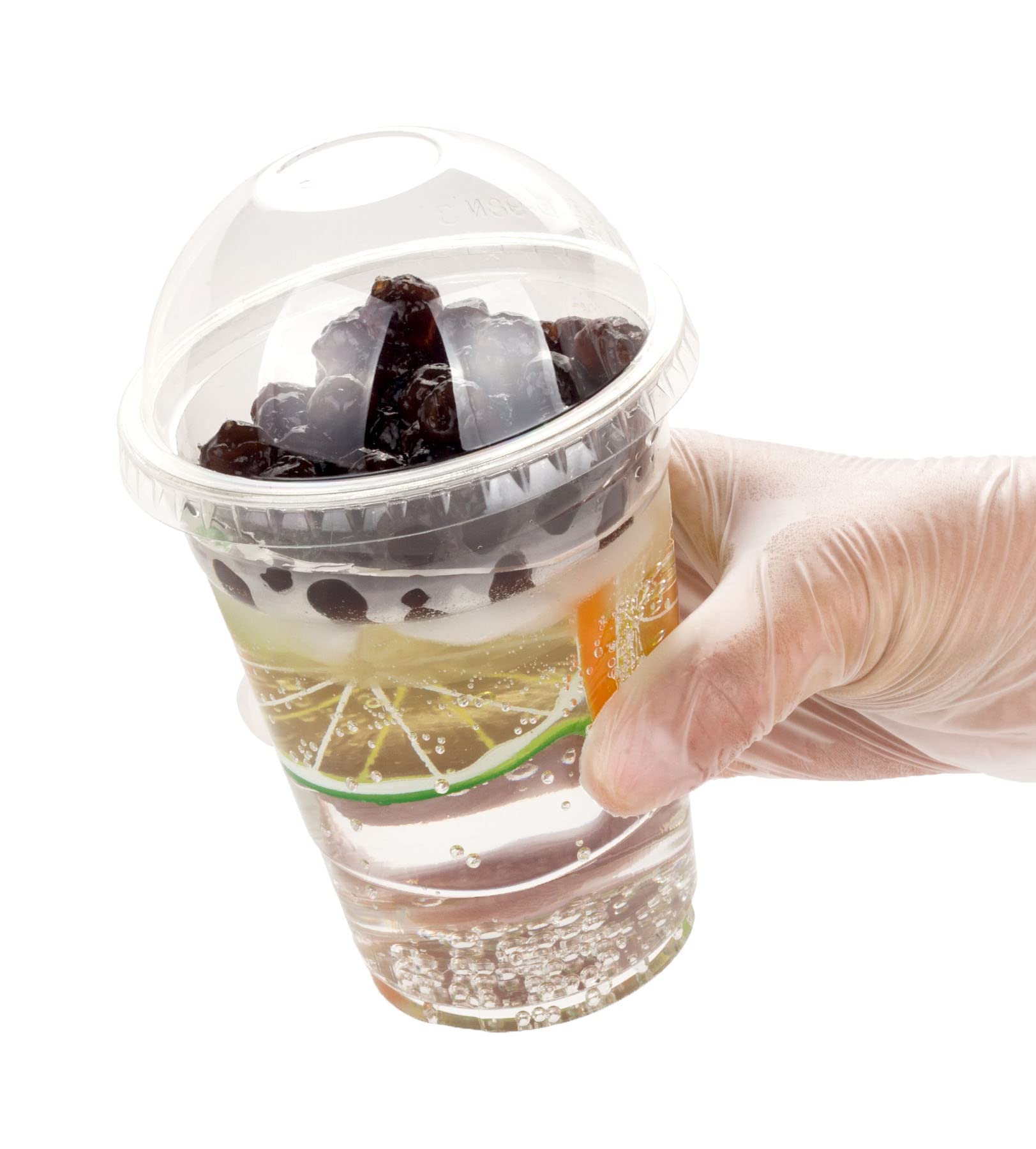 Snapklik.com : Golden Apple Cup Series, 16oz Clear Plastic Cups +4oz Insert