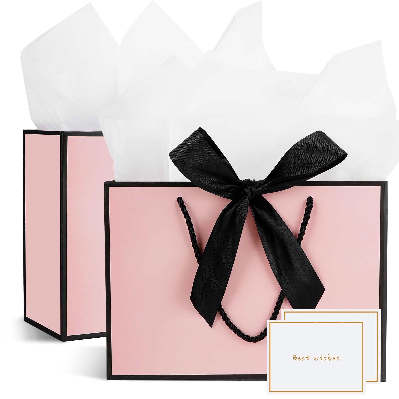 Amazon.com: Gfractolux Gift Bags for Present, 2 Pcs Medium Gift Bags ...