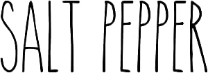 Salt Pepper Vinyl Sticker - Farmhouse Style Skinny Font - Kitchen Decor ...