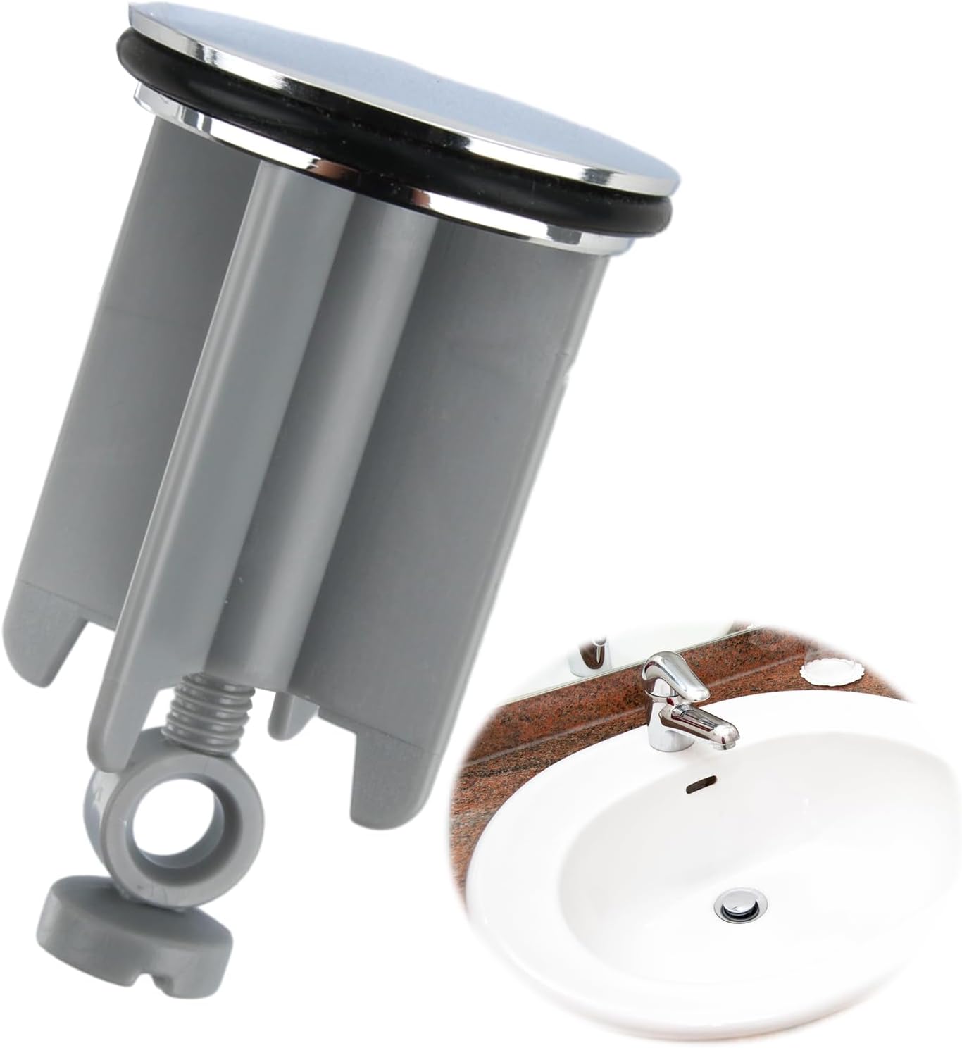 Bouchon de Lavabo Universel 40 mm, Bonde de Vidange Réglable pour Évier ...