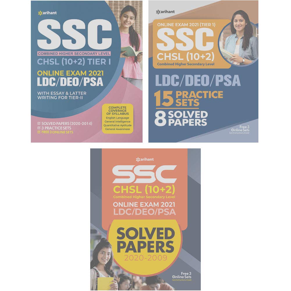 SSC CHSL (10+2) Guide, Solved Paper, 15 Practice Sets 2020 (Set of 2 ...