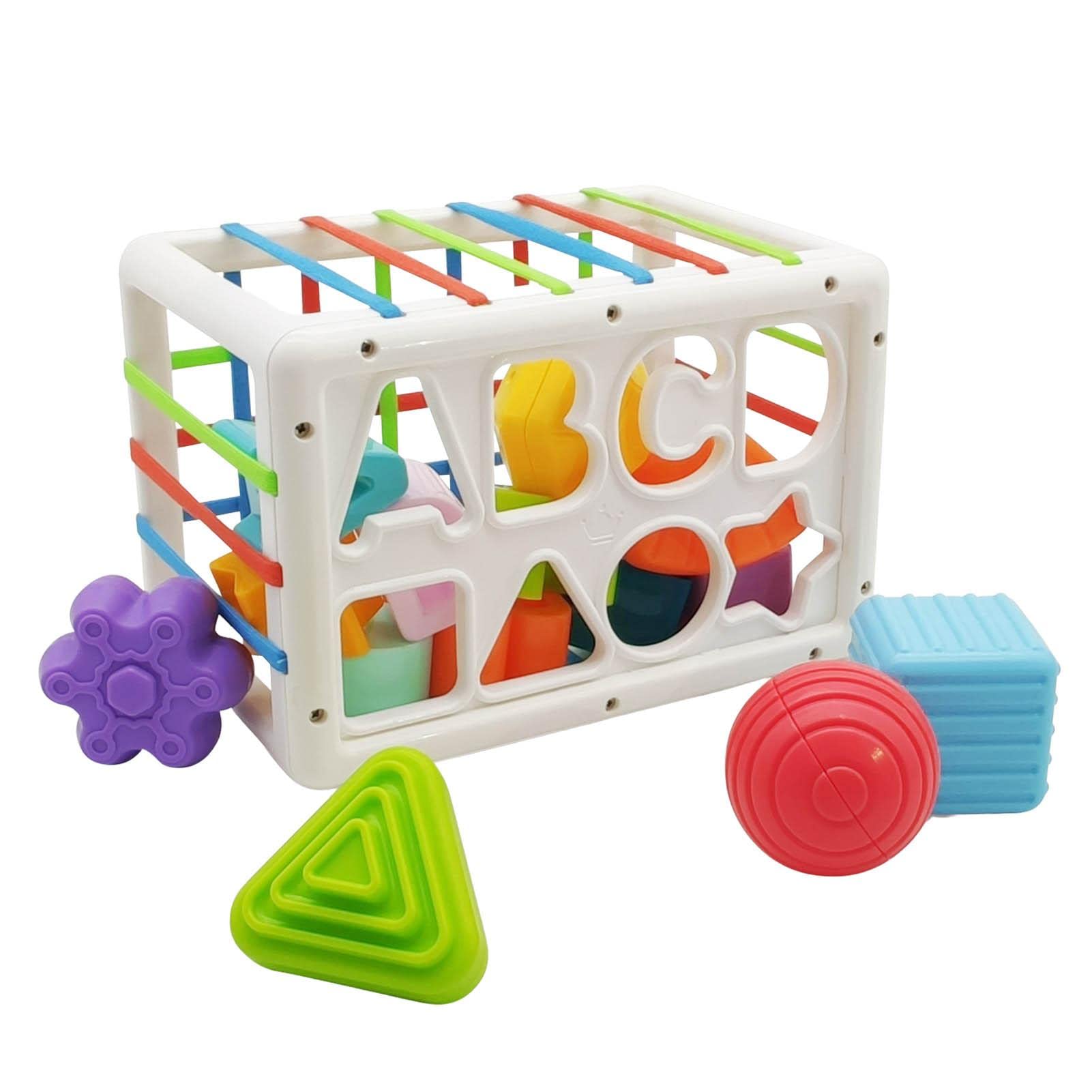 Buy Sensory Shape Learning Toys, Colorful Bin and Sensory Blocks, Baby ...