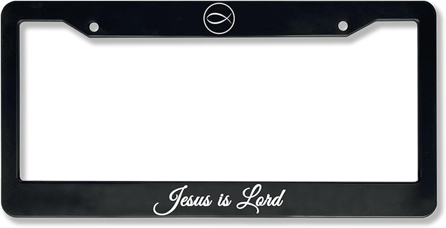 Amazon.com: Jesus is Lord License Plate Frame, License Plate Holder ...