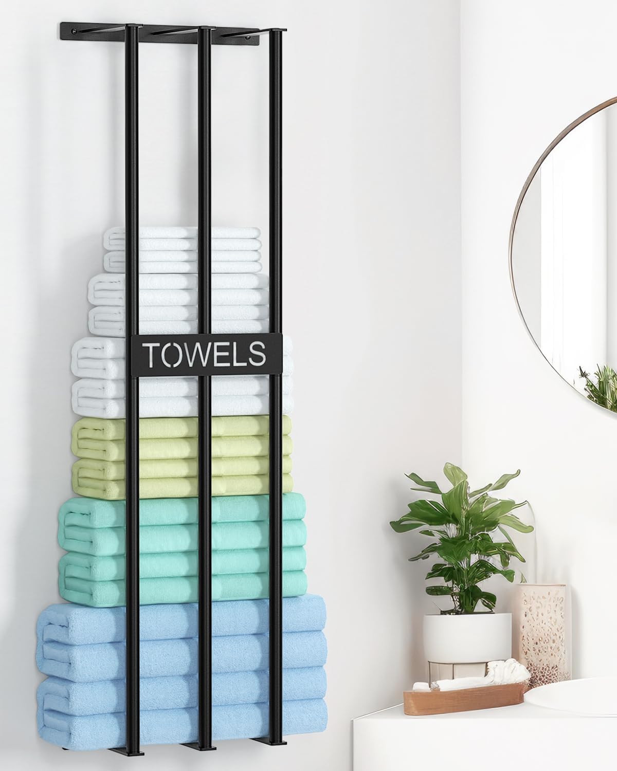 Amazon.com: Susswiff Towel Racks for Bathroom, Towel Storage Wall ...