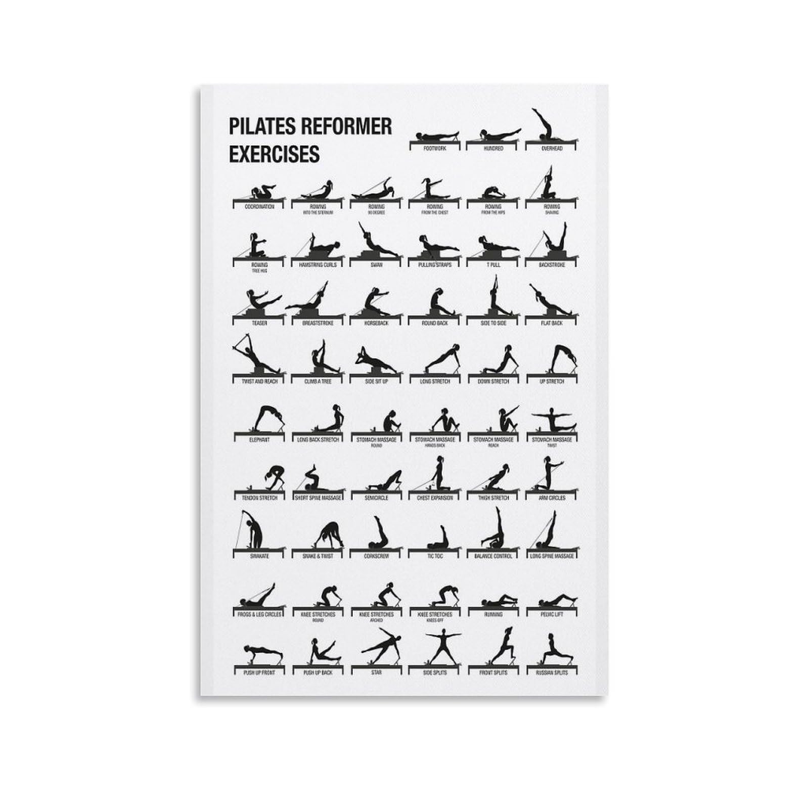 Amazon.com: CDDYQBN Pilates Reformer Chart Home Gym Yoga Gift for Yoga ...