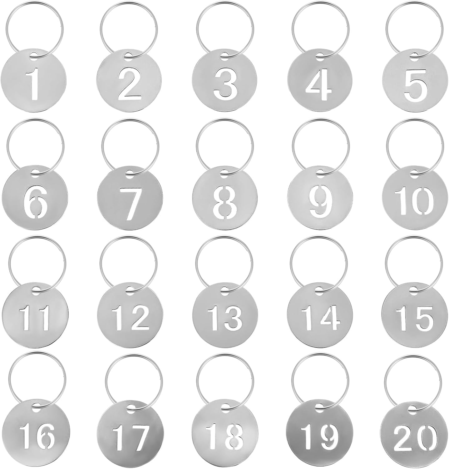 Amazon.com: 20 Pack Numbered Key Tags with Labels, Number 1-20 Key ...