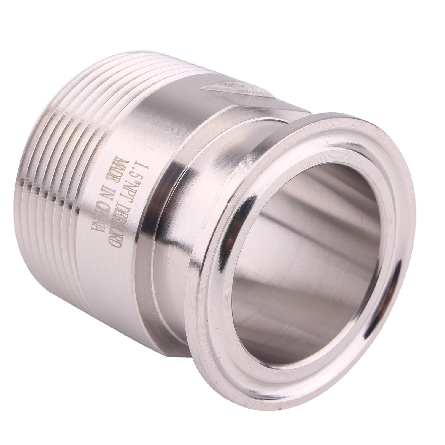 Snapklik.com : 15Tri Clamp Adapter To 1.5 Inch MNPT Thread Ferrule ...