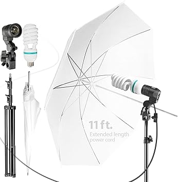 Amazon.com : LimoStudio Continuous Light White Umbrella Reflector ...