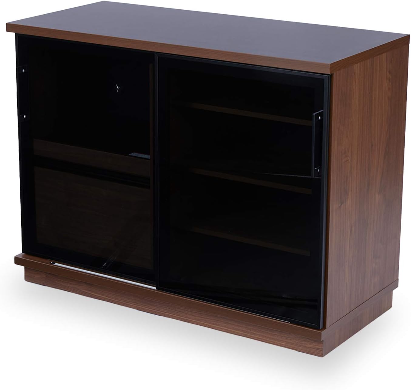 Amazon｜LOWYA ロウヤ キッチンカウンター 食器棚 ロータイプ 完成品 レンジ台付き 収納 鏡面 組み立て不要 開梱設置無料 約幅120cm ブラウン｜食器棚 オンライン通販