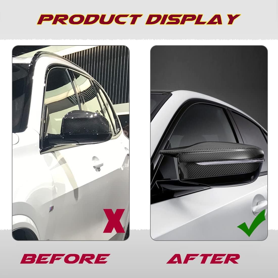 Bmw M4 G82 Front Lip Carbon Fiber Side Mirror Cover Caps For 2021-2025 ...