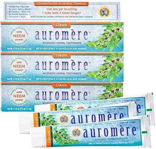 Amazon.com : Auromere Ayurvedic Herbal Toothpaste, Fresh Mint, Licorice ...