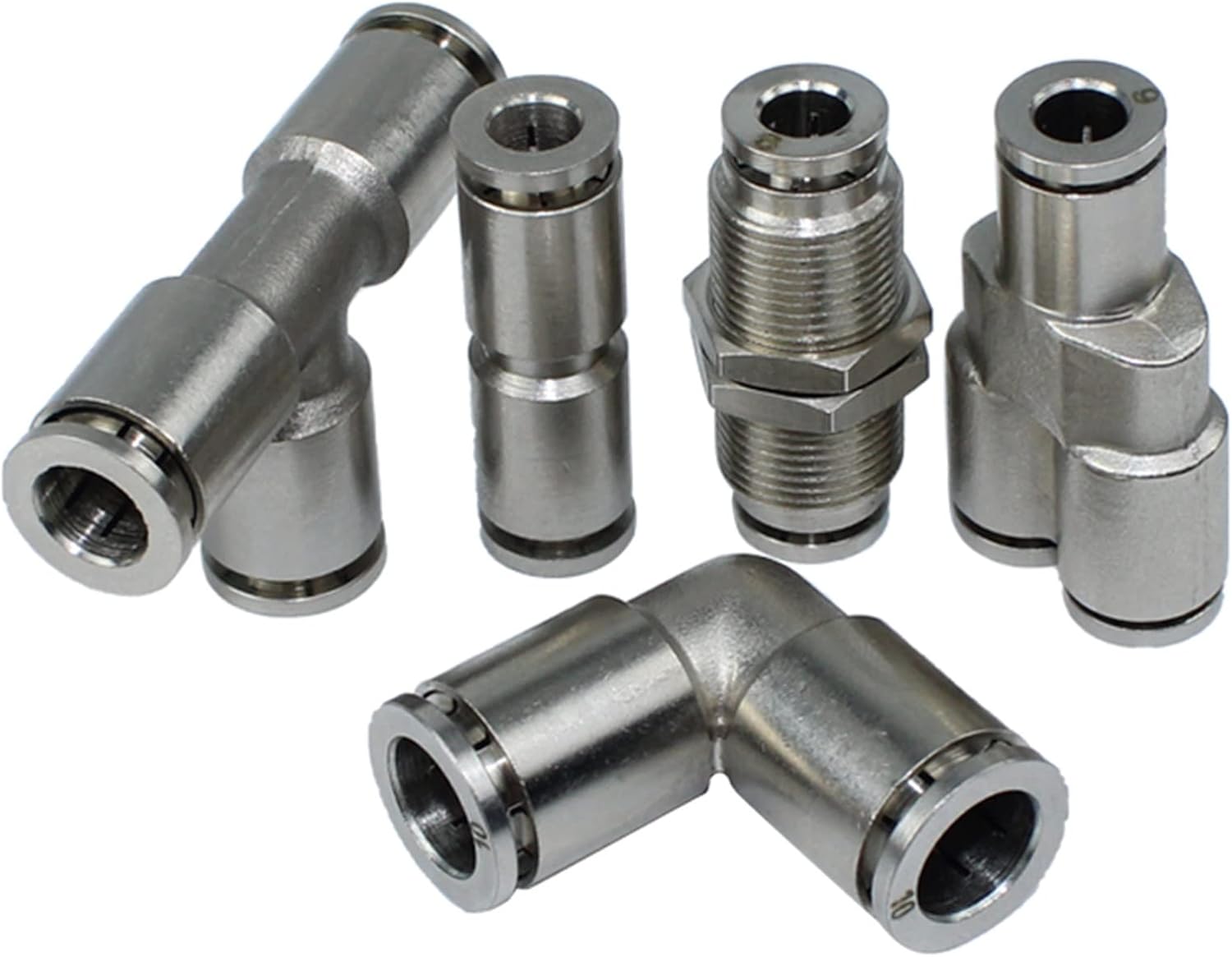 1PC PM Brass Metal Pneumatic Quick Connector Straight Through 4 6 8 10 ...