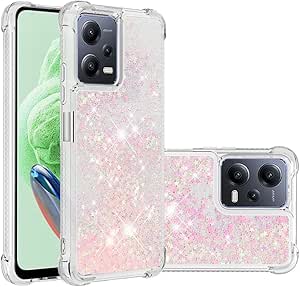 Amazon.com: QIVSTAR Crystal Case for Xiaomi Poco X5, Case for Redmi Note 12 5G Glitter Bling ...