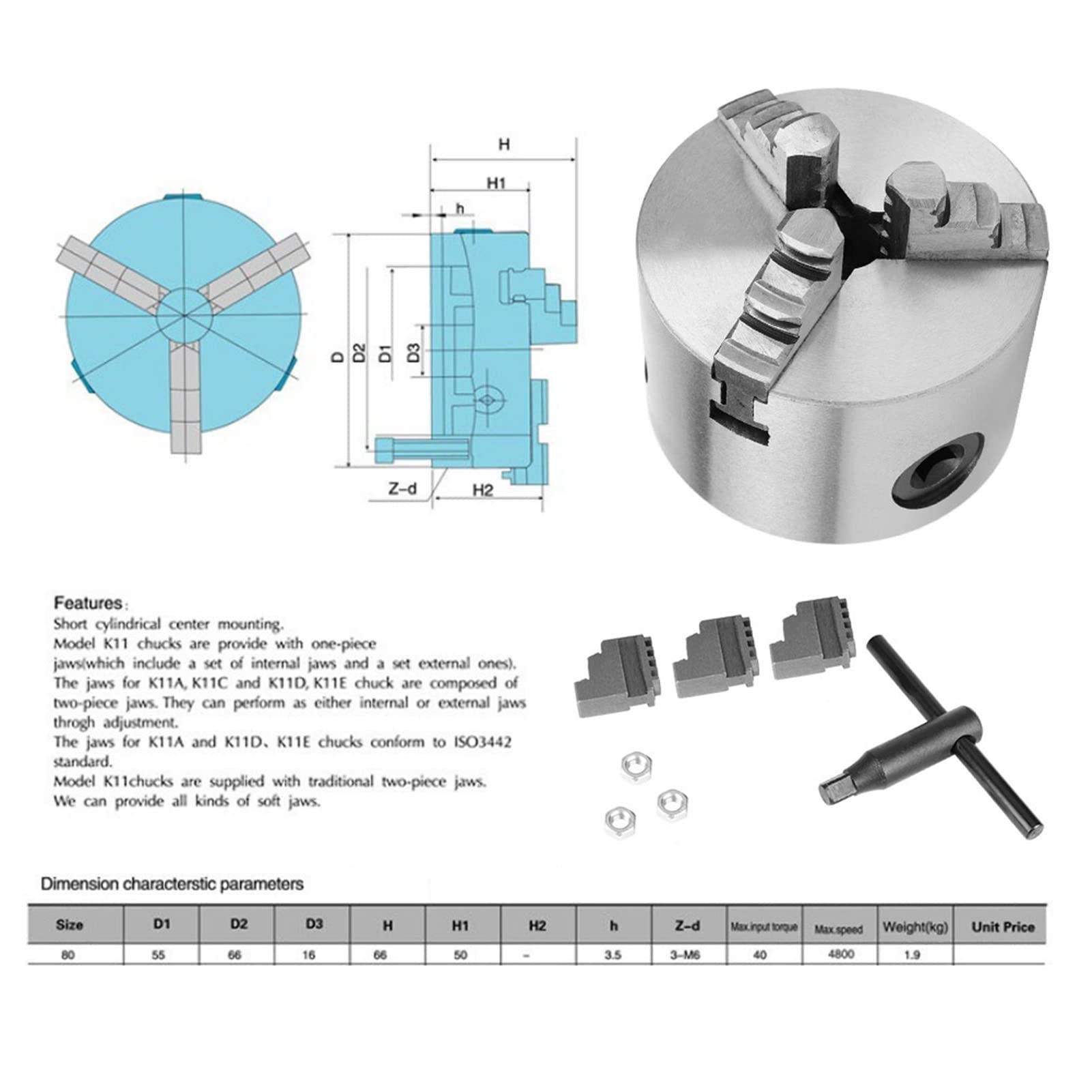 Pen Kits For Turning Pens K11-80 Self-Centering Lathe Chuck Jaws - 3pc ...