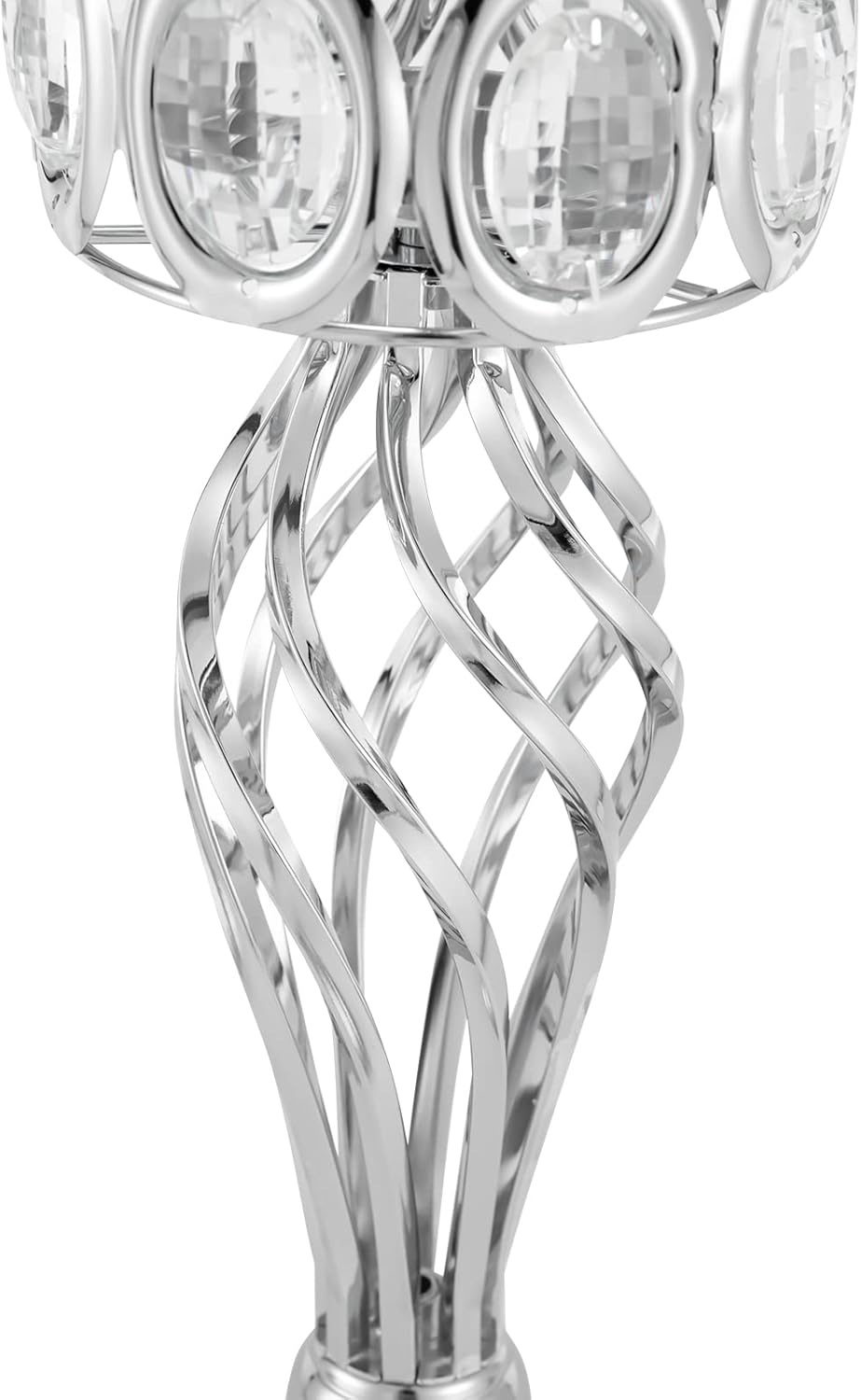 10 jarrones plateados para centros de mesa con cuentas de cristal, 19.7 ...