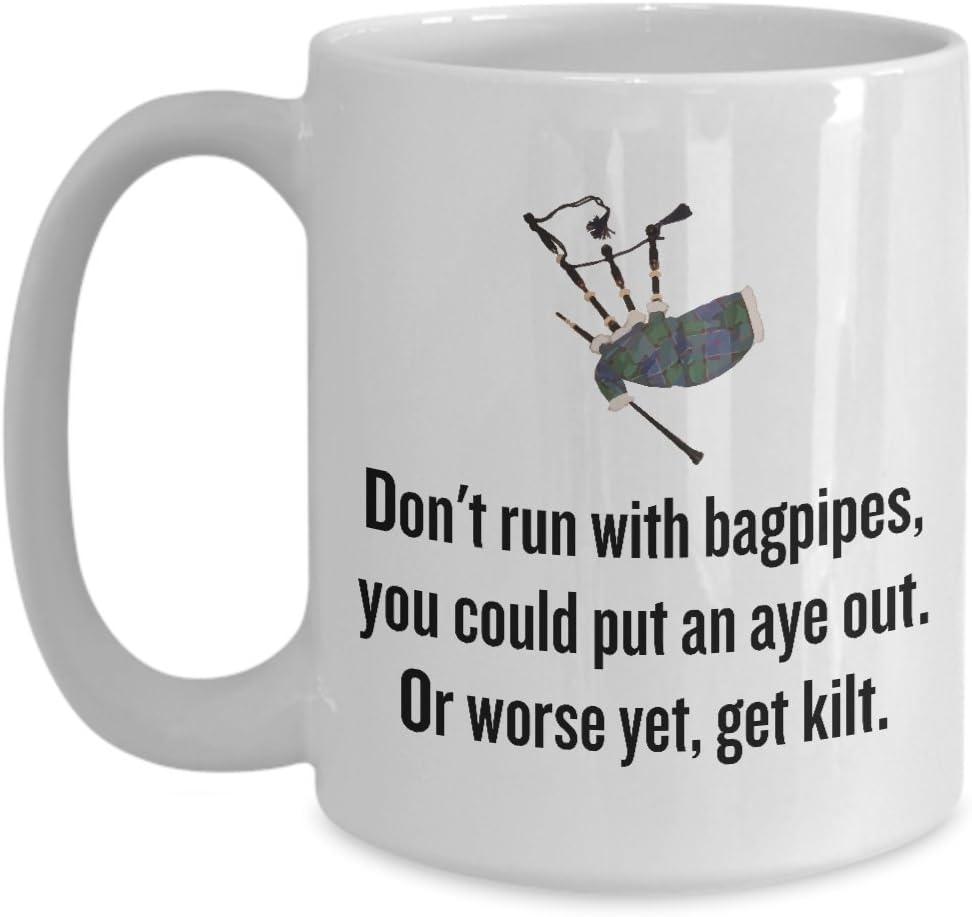 Amazon.com: Funny Bagpipes Mug - Bagpiper Gift Idea - Piper Present ...