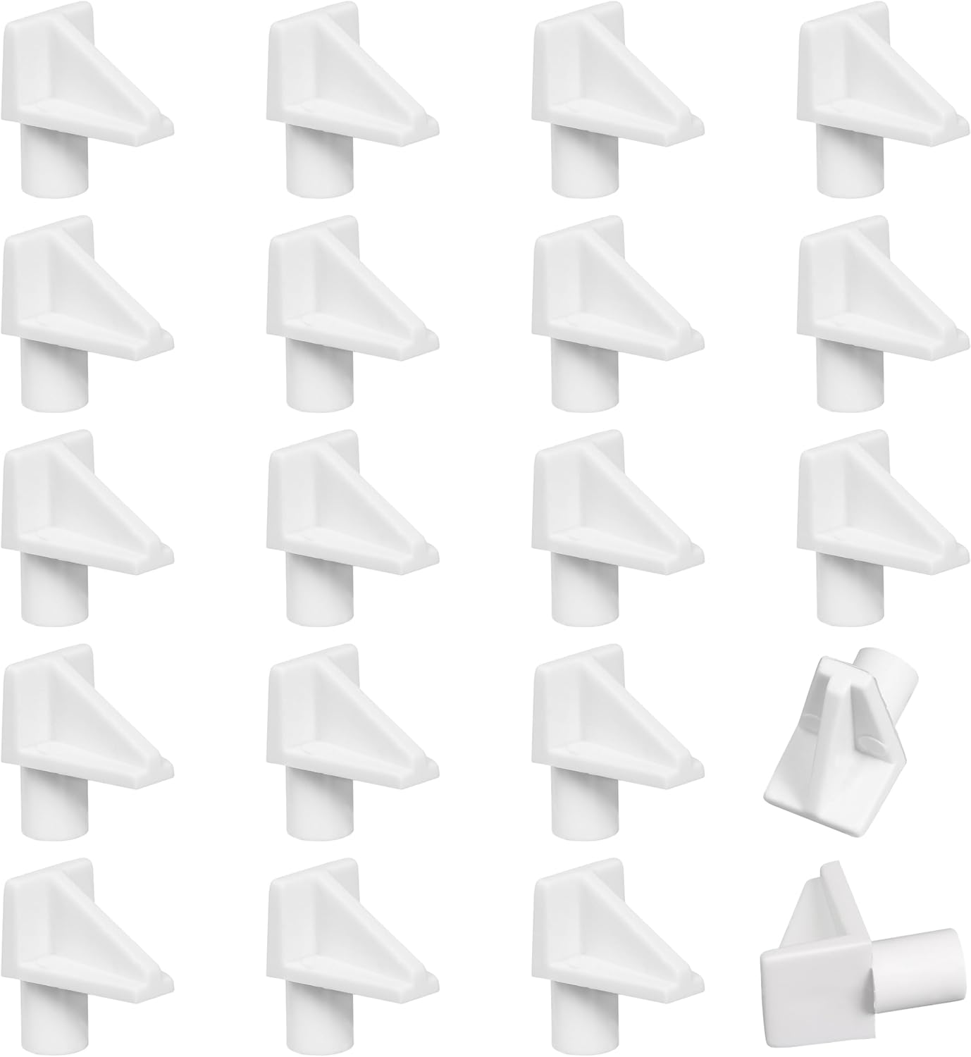 Amazon.com: Jamiikury 20pcs White Shelf Pegs, 1/4 inch Plastic Shelf ...