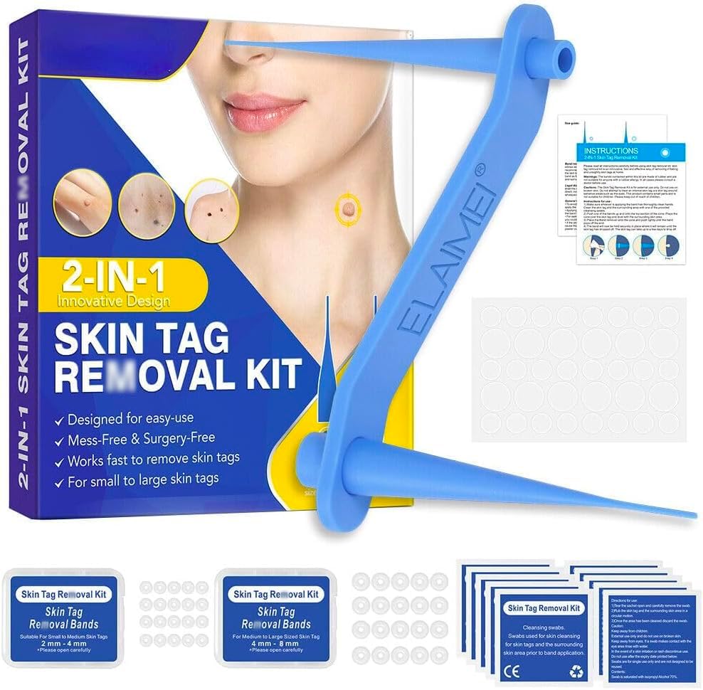 2-IN-1 Skin Tag Tool Kit for Men and Women, Fast and Easy, Painless Kit ...