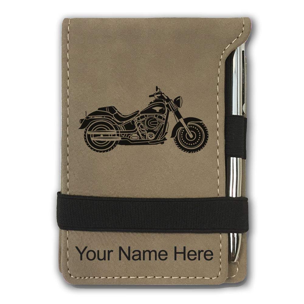 Amazon.com : LaserGram Mini Padfolio with Notepad and Pen, Motorcycle ...
