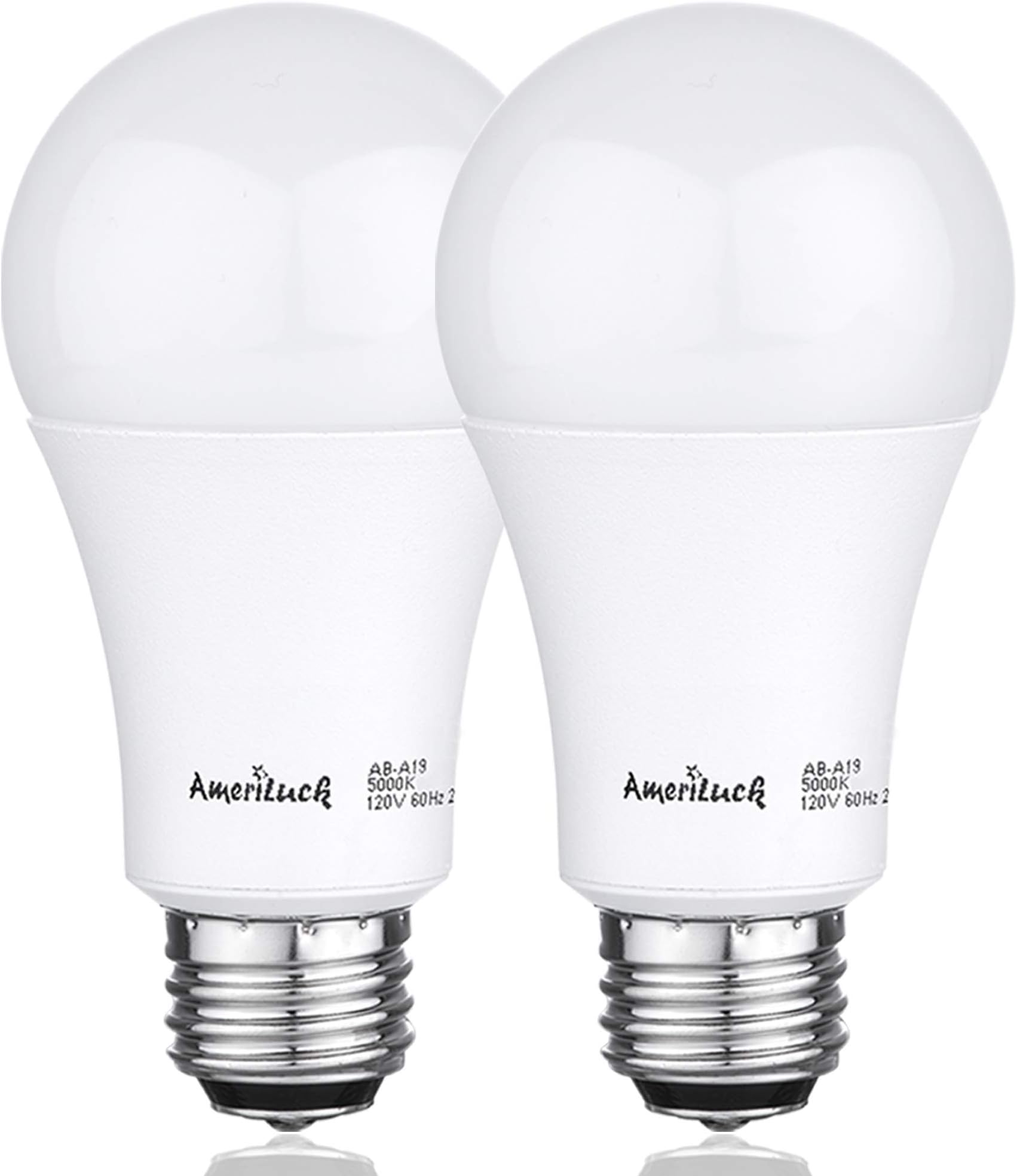 AmeriLuck 2PACK 100W Equivalent A19 LED Light Bulbs, 15 Watts Non ...