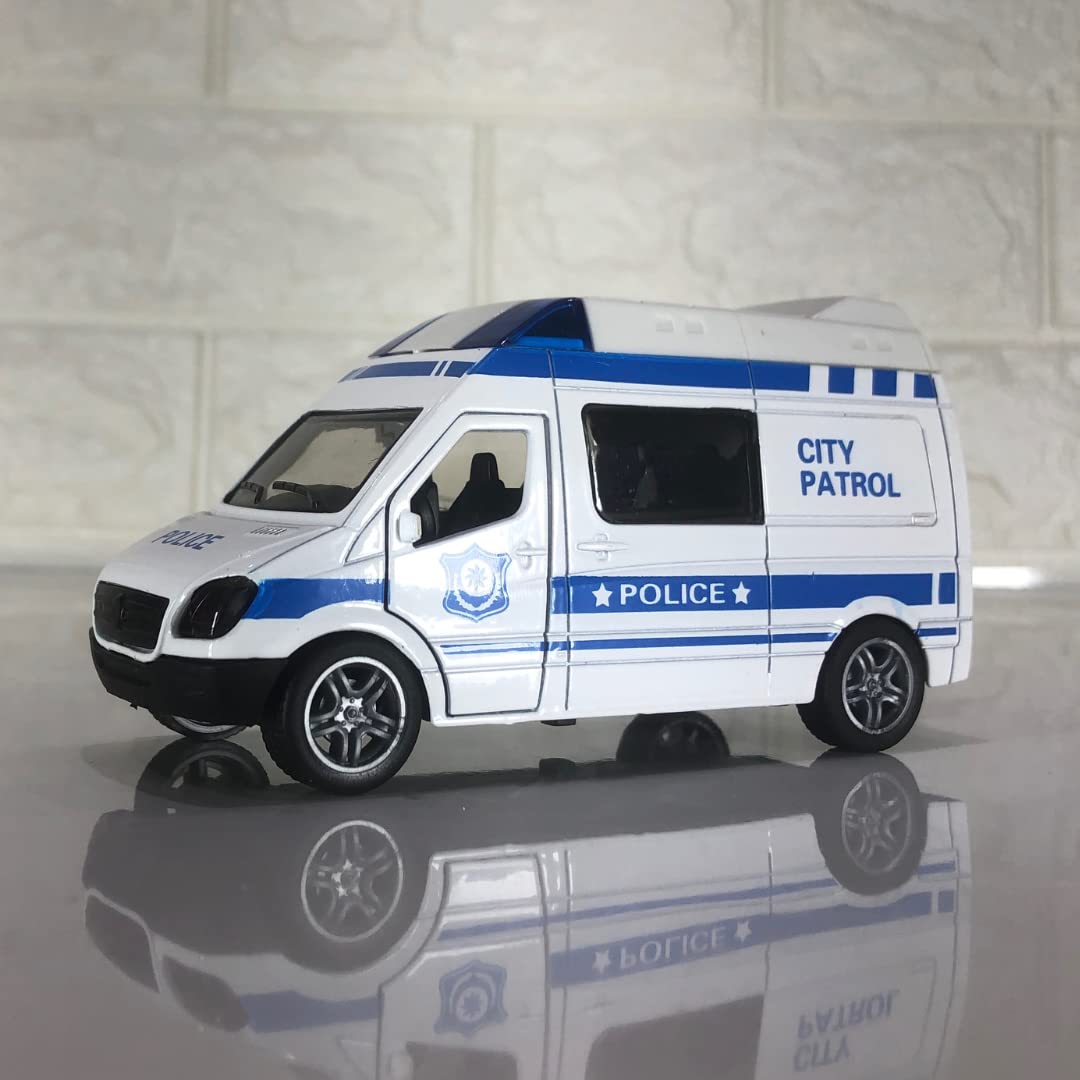 Buy Collectible Police Van Toy Vehicle - Authentic Metal Die-cast Car ...