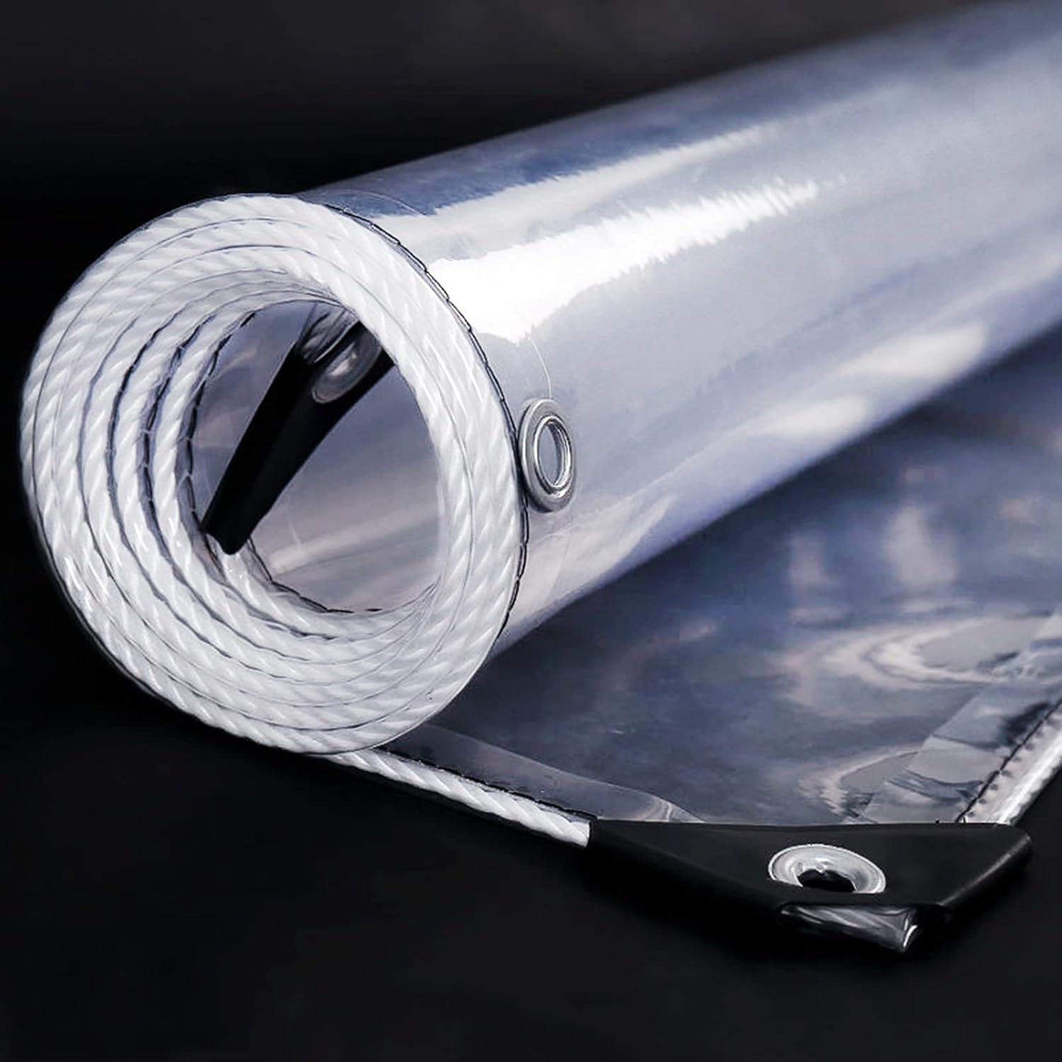 Amazon.com: Clear Waterproof Tarpaulin with Eyelets, Thick Tarpaulin ...
