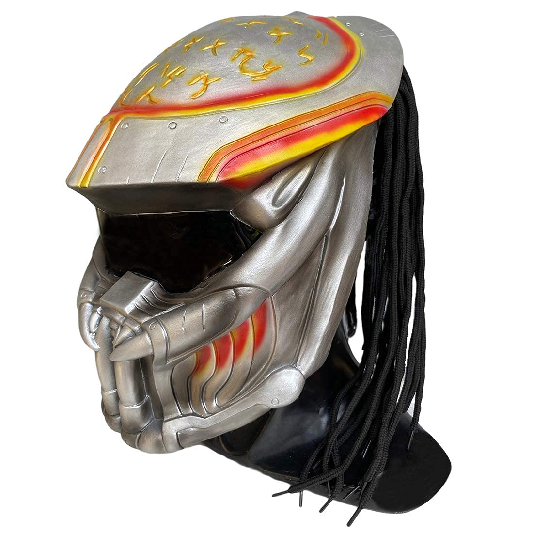 Predator Led Mask Iron Scary Light Up Mask Halloween Cosplay ...