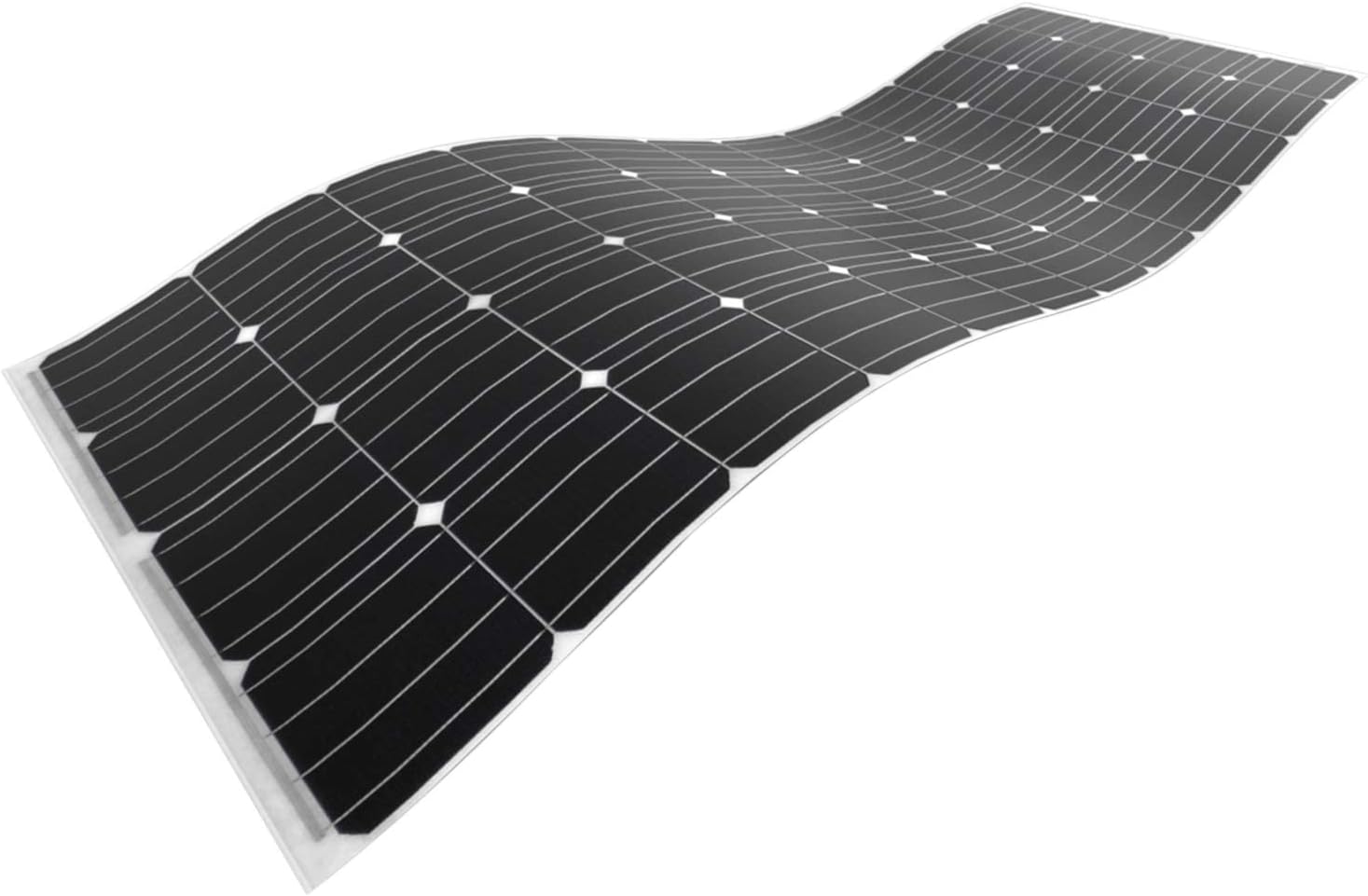 DASVOLT®, 100W 12V Extremely Flexible Monocrystalline Solar Panel with ...