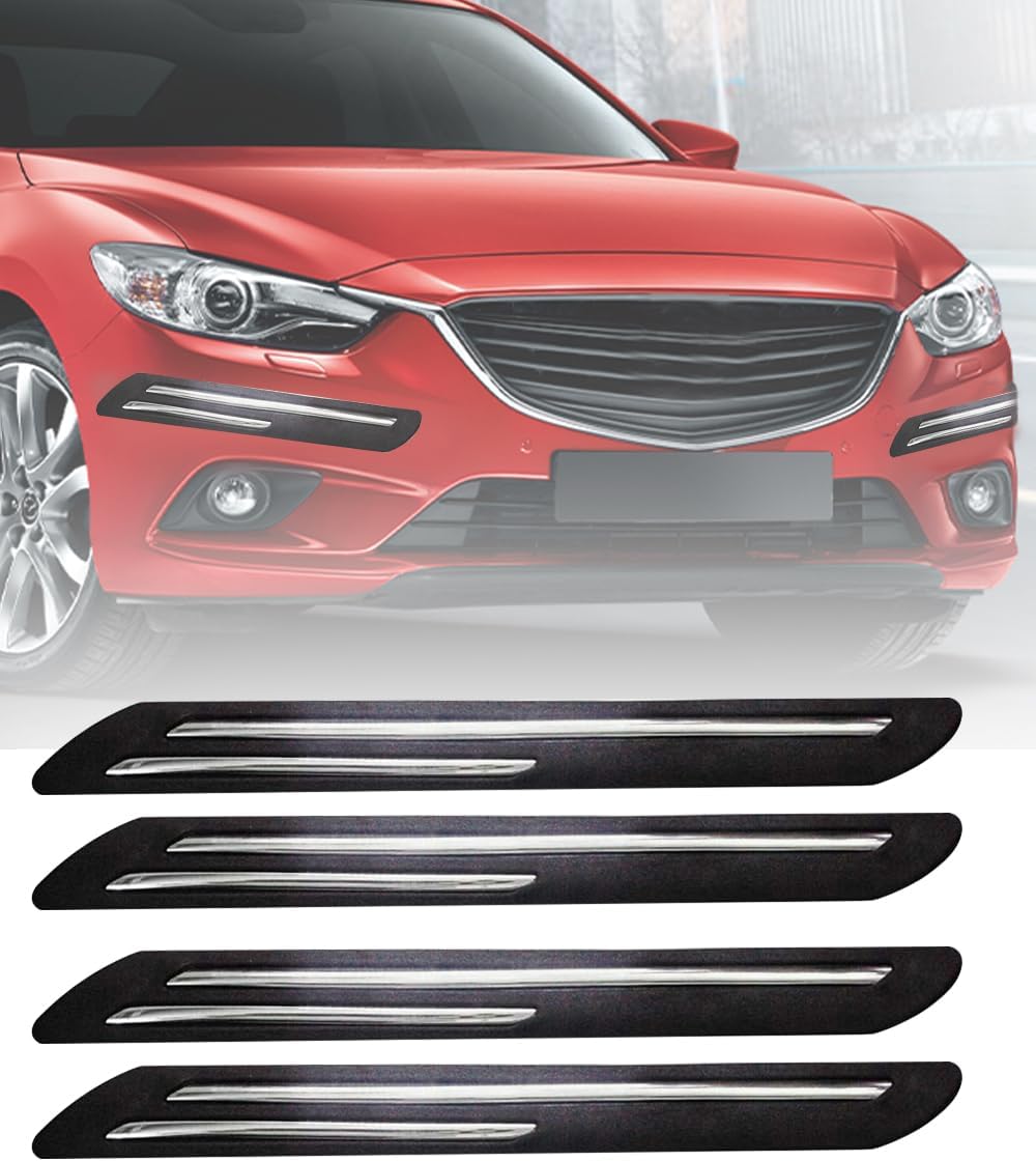 VRT Car Bumper Protector Guard with Double Chrome Strip for Car 4Pcs ...