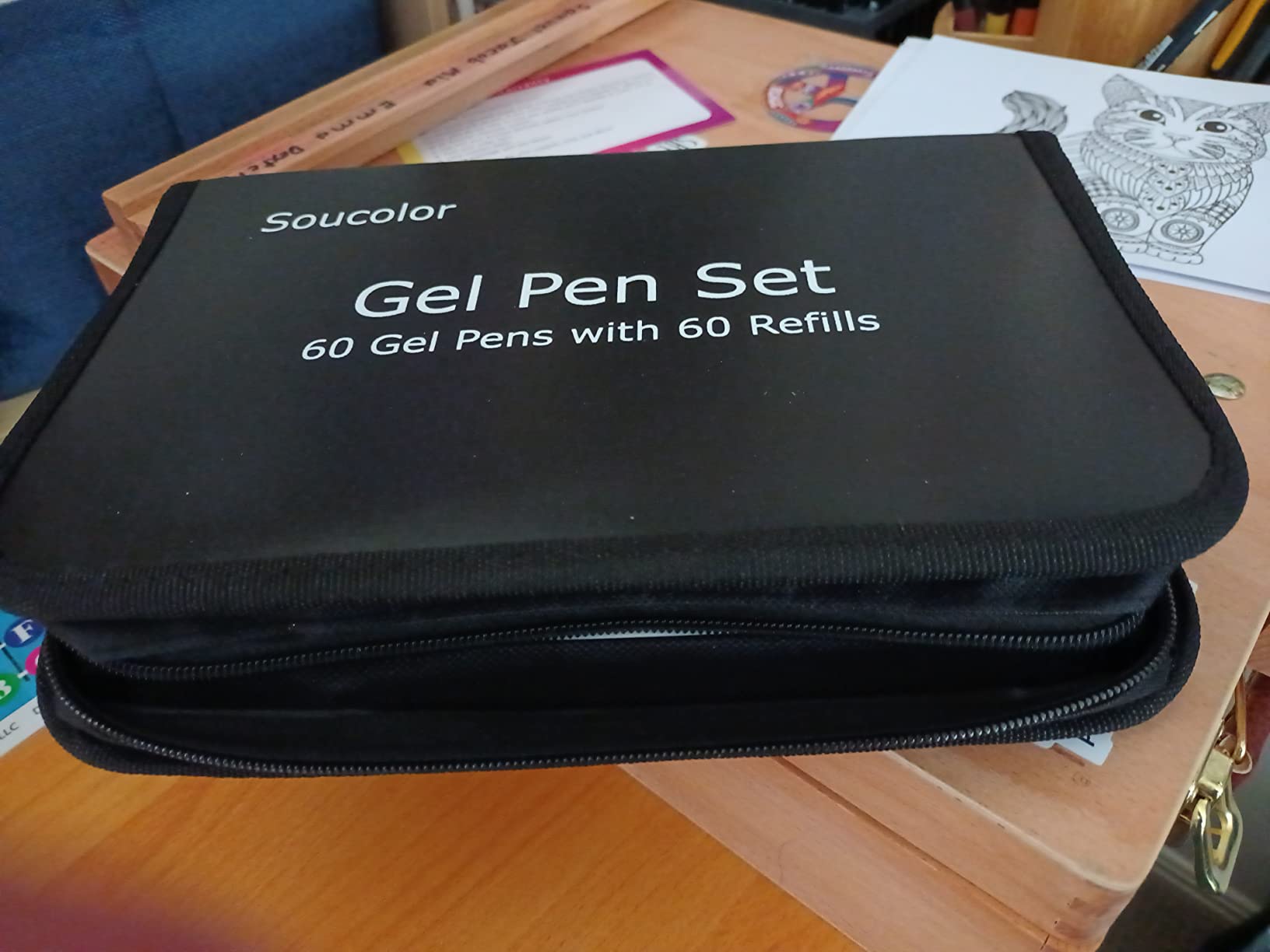 Soucolor Glitter Gel Pens for Adult Coloring Books, Christmas|Birthday ...