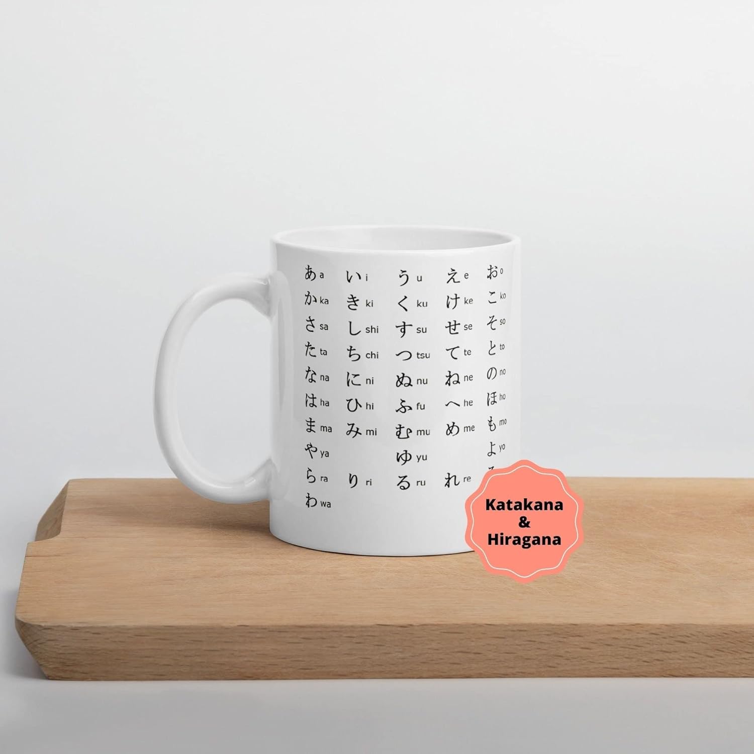 Amazon.com: Japanese Language Mug Hiragana Chart Mug Katakana Chart Mug ...