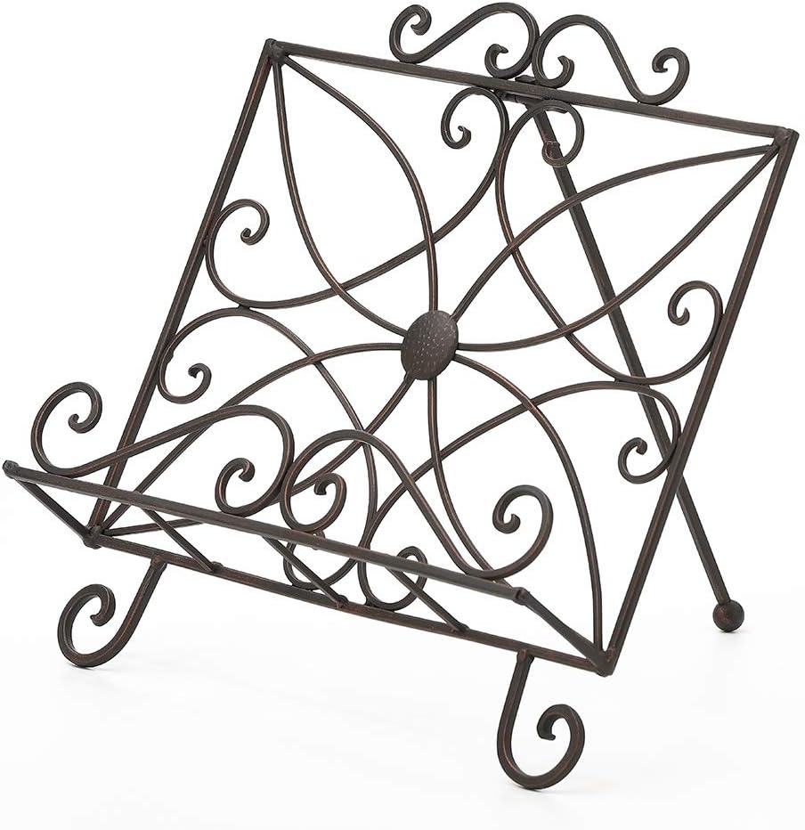Amazon.com: MOCOME Scroll Recipe Book Stand Clearance Metal Cookbook ...