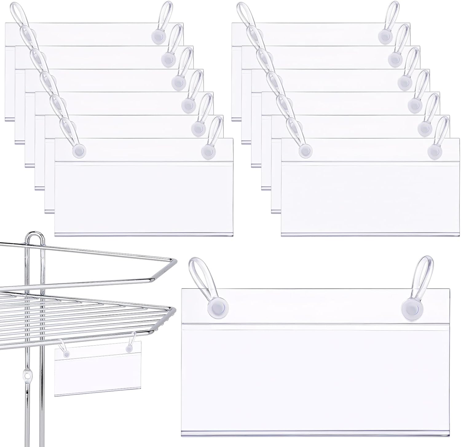 Amazon.com : 50 PCS Basket Label Holders, Plastic Basket Label Clips ...