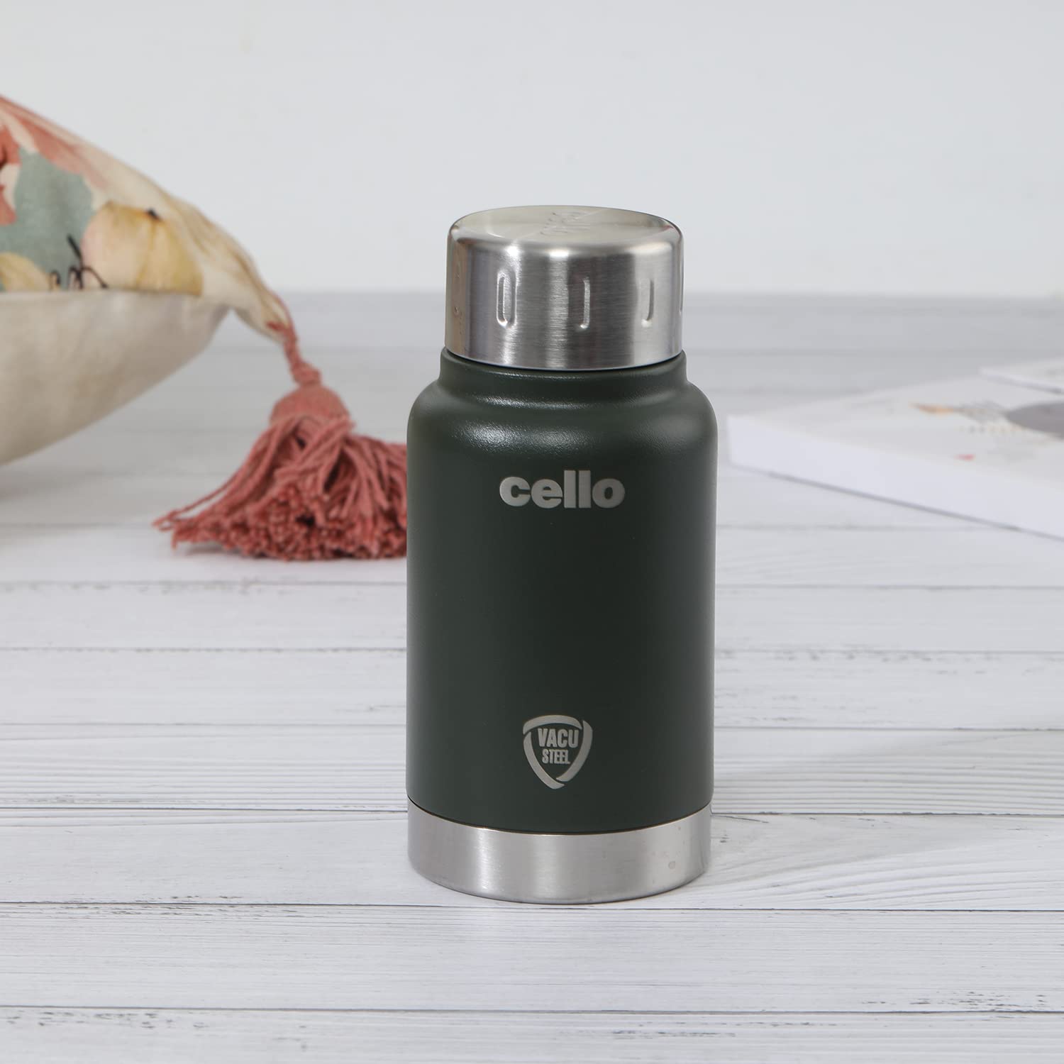 CELLO Duro Top Double Wall Stainless Steel Water Bottle, 1 Unit, 180 ml ...