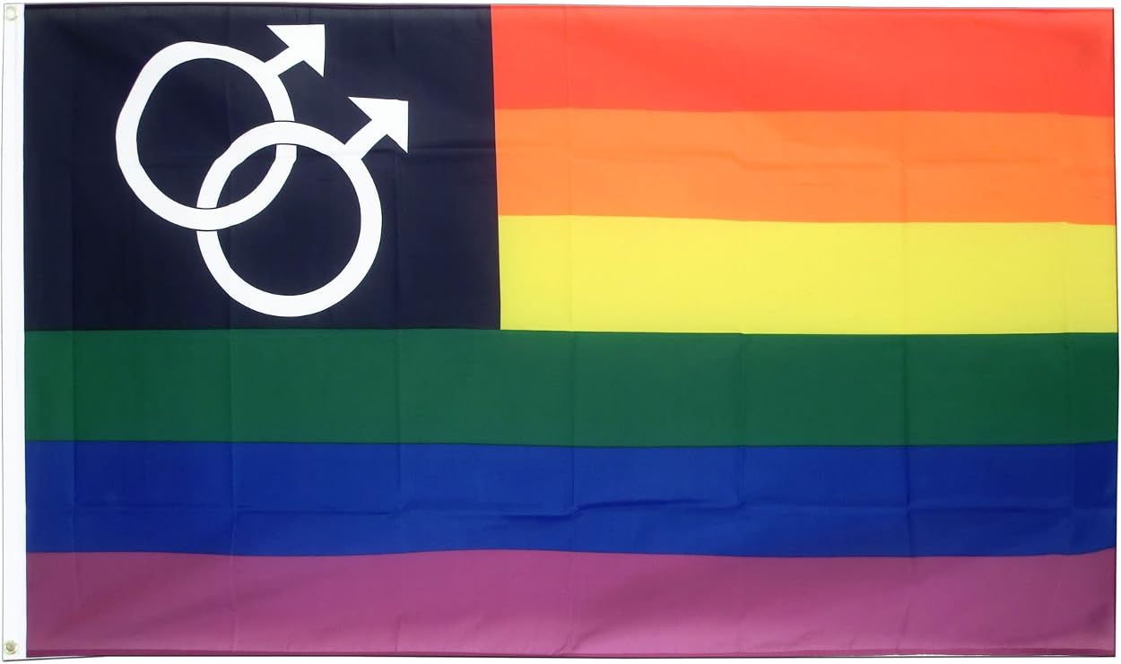 Amazon.com : MyPartyShirt Rainbow Double Mars 3' x 5' Flag : Patio ...