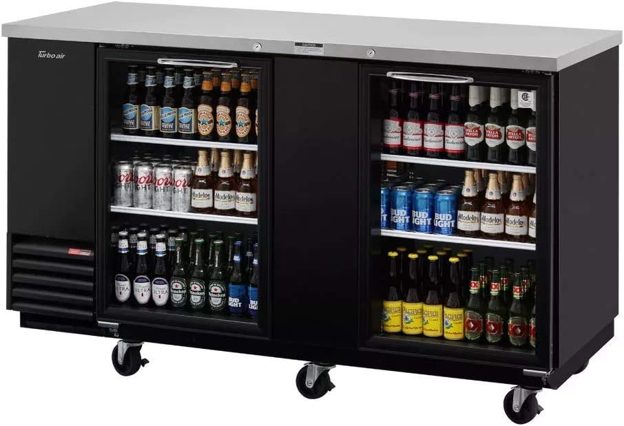 Amazon.com: 23cf Back Bar Cooler Black Vinyl Exterior With Glass Doors ...