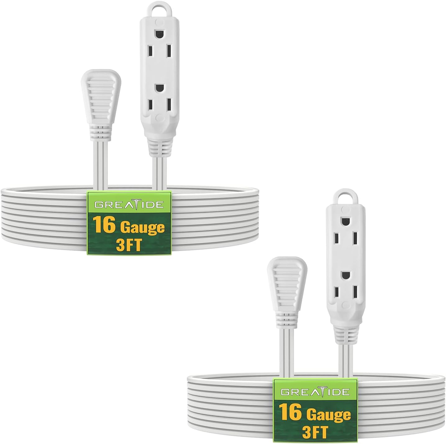 Amazon Basics 15-Foot 3-Prong Flat Plug Grounded Indoor Extension Cord ...