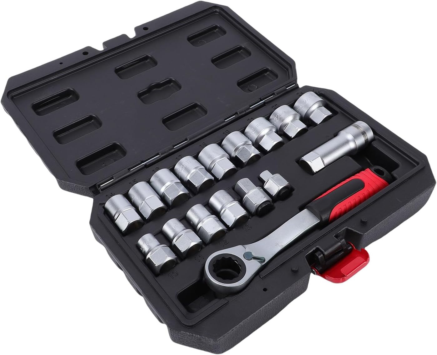 TYTOGE Pass Through Ratchet and Socket Set 10-24mm 12 Point Pass ...