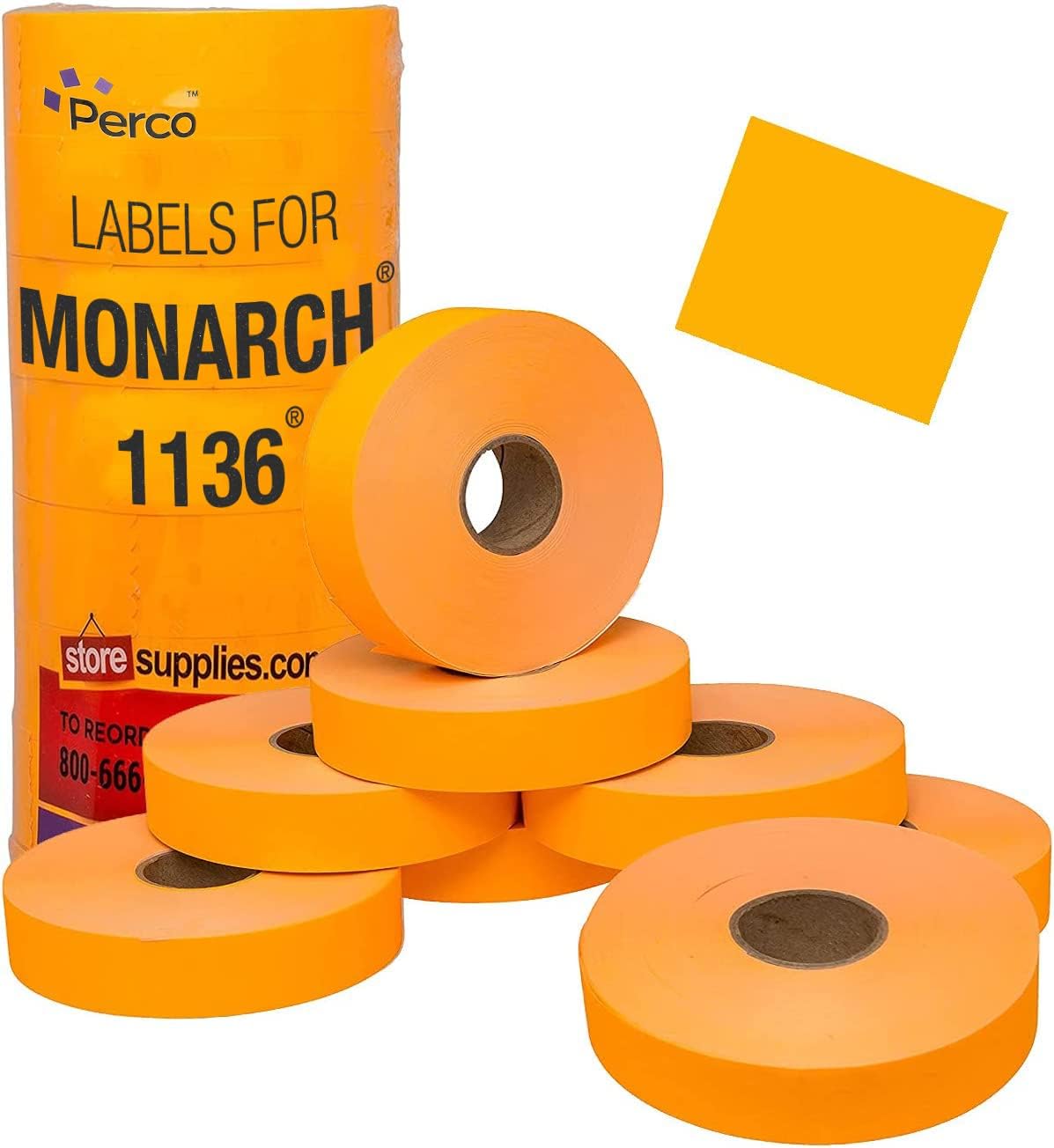 Amazon.com : Red Labels for Monarch 1136, One Sleeve, 8 Rolls, 14,000 ...