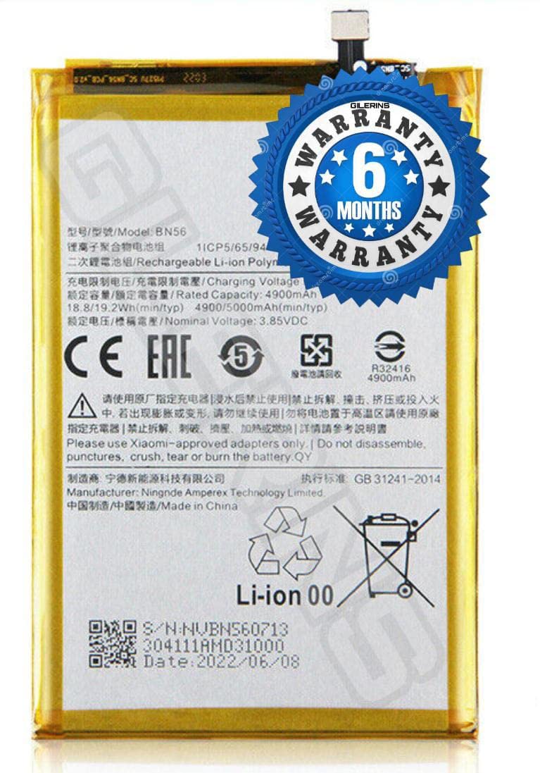 GILERINS™ Original BN56 Battery for MI REDMI 9A/ REDMI 9C/Poco M2 PRO ...