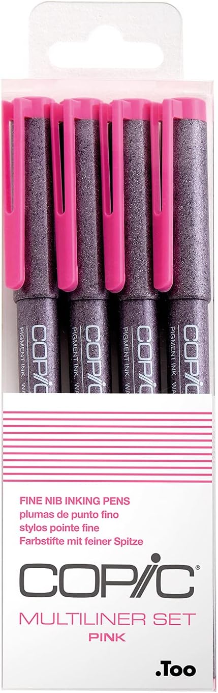 Amazon.com: Copic Markers Multiliner Fine Pigment Based Ink, 4-Piece Set