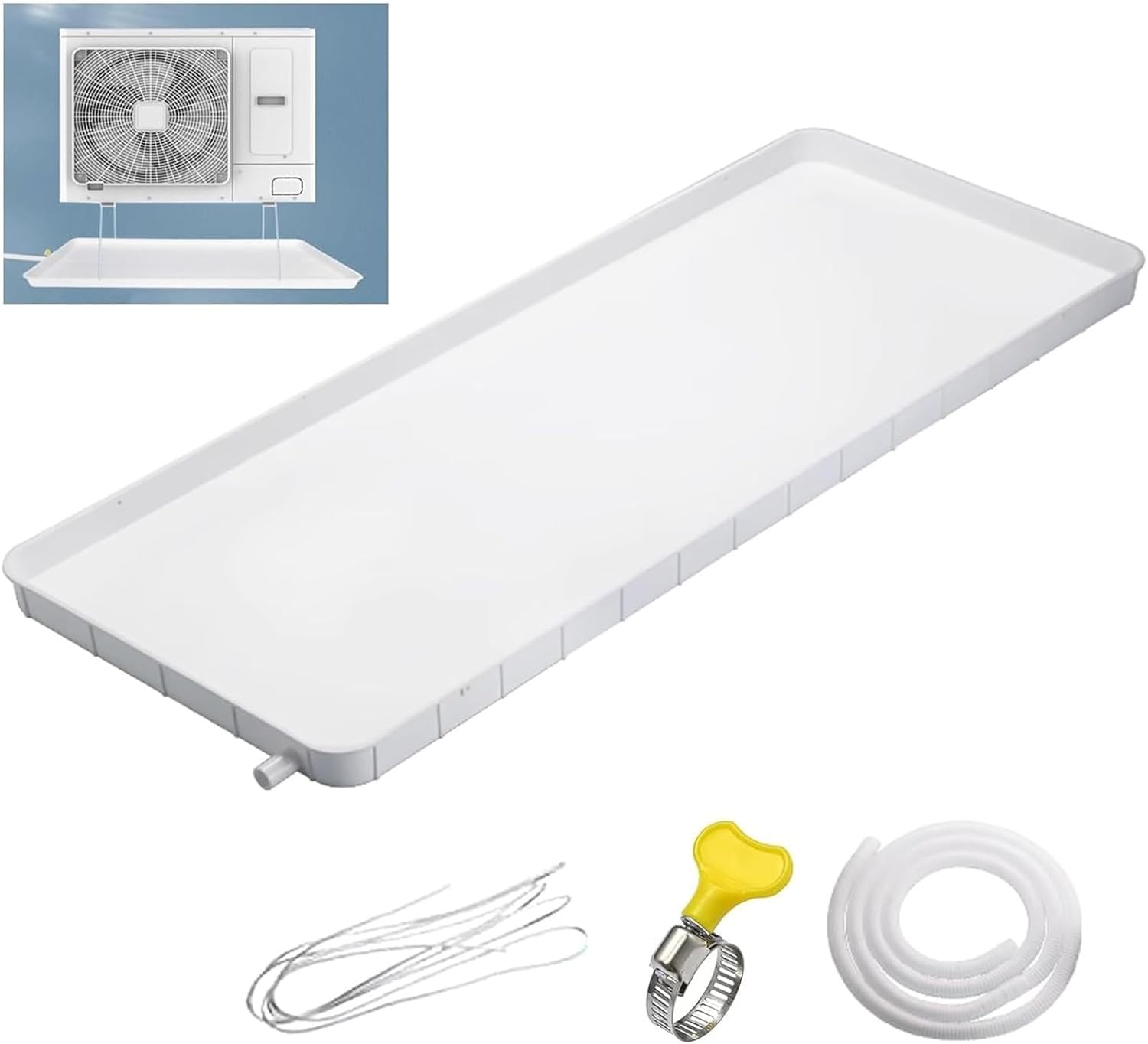 Air Conditioner Water Drip Tray, Condensate Drain Pan Plastic Drip Tray ...