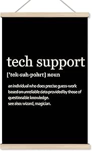 Amazon.com - HRQKO Tech Support Definition Poster Hanger Frame, Modern ...