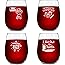 Amazon.com | Drunk Christmas Funny Stemless Wine Glasses Set of 4 | Hilarious Christmas Themed ...