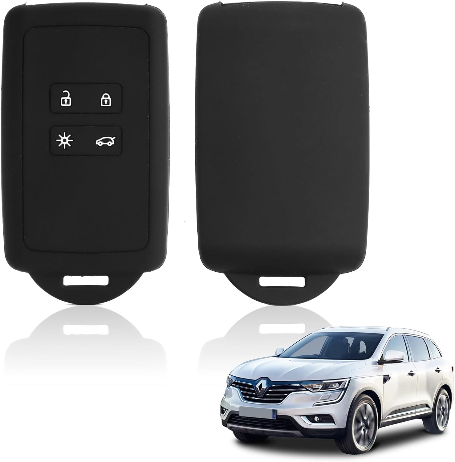 2 PCS Key Card Case 4 Buttons Car Key Full Cover Fit for Renault Arkana ...